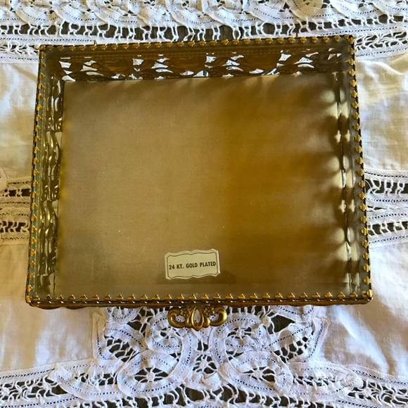Vintage | Accents | Vintage Large 24k Gold Plated Jewelry Box | Poshmark